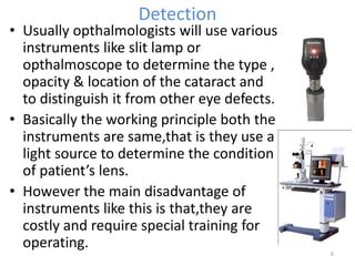 Utilization of portable digital camera for detecting cataract | PPT