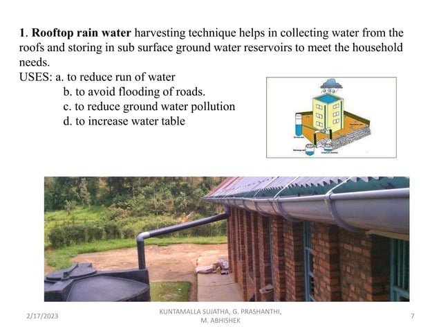 UTILIZATION OF RAINWATER FOR RECHARGING BORE WELLS IN FARMS.pptx
