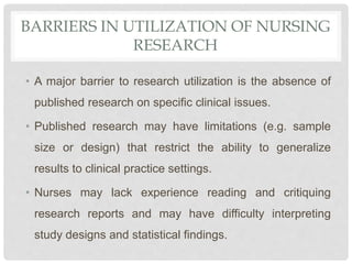 Utilization of research findings | PPTX