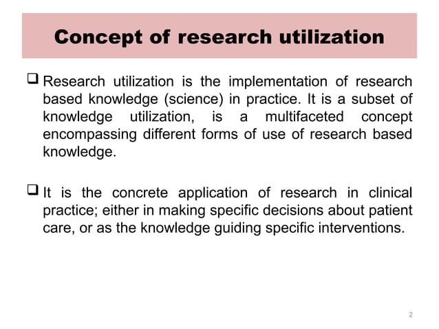 Nursing research; utilization of research findings.pptx | Parenting ...
