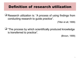 Nursing research; utilization of research findings.pptx | Parenting ...