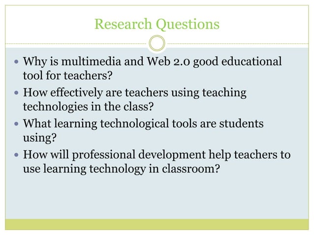 Utilization of technology in the classroom | PPT