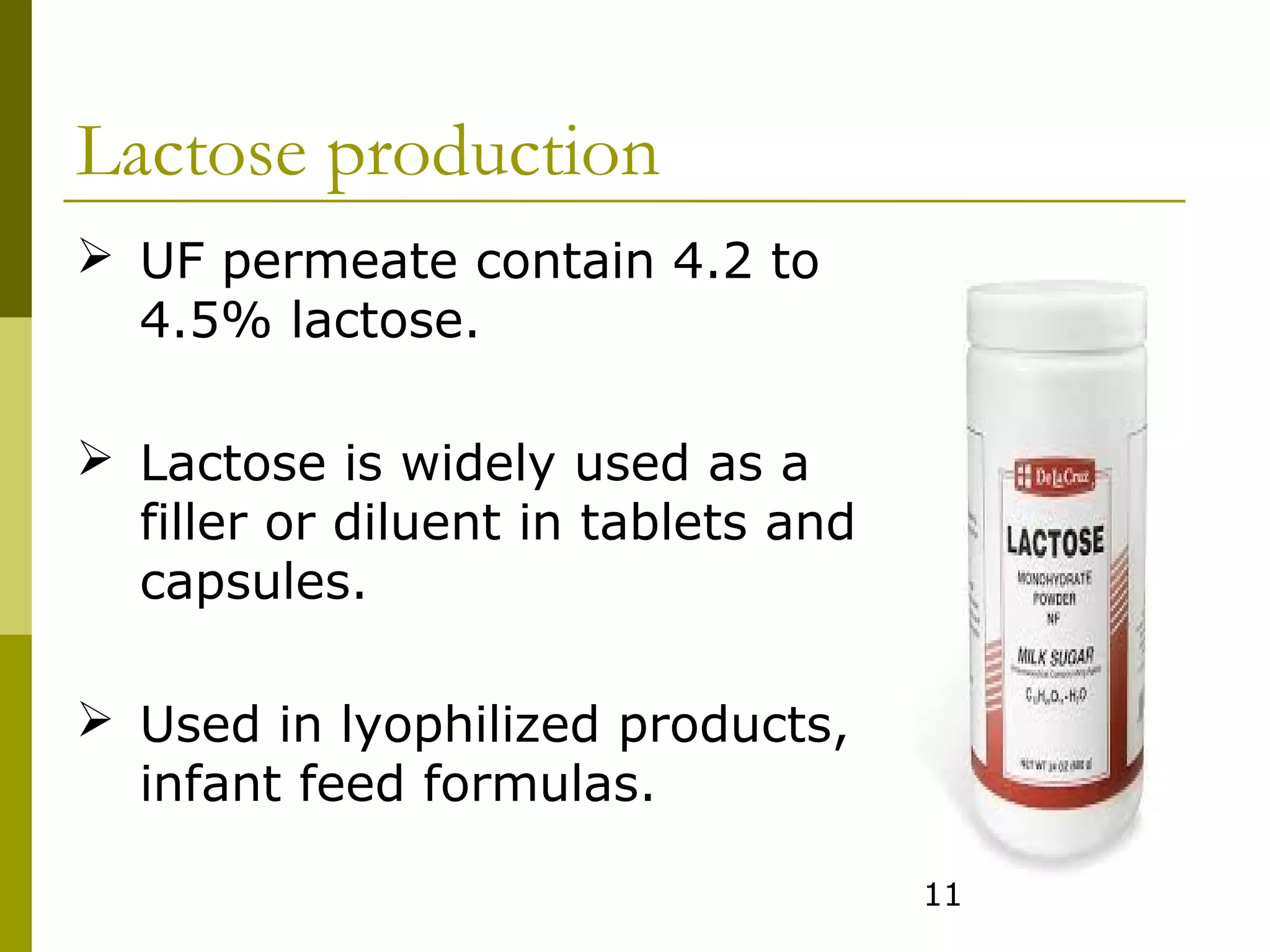 Utilization of uf permeate in dairy industry | PPT