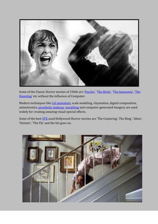 Utilization of Visual Effects In Horror Movies of Hollywood | PDF
