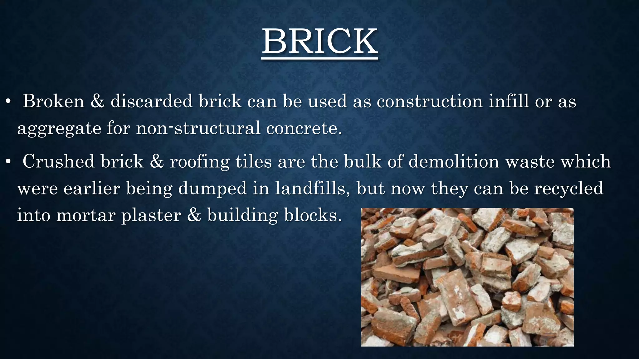 Utilization of waste material in civil construction | PPTX