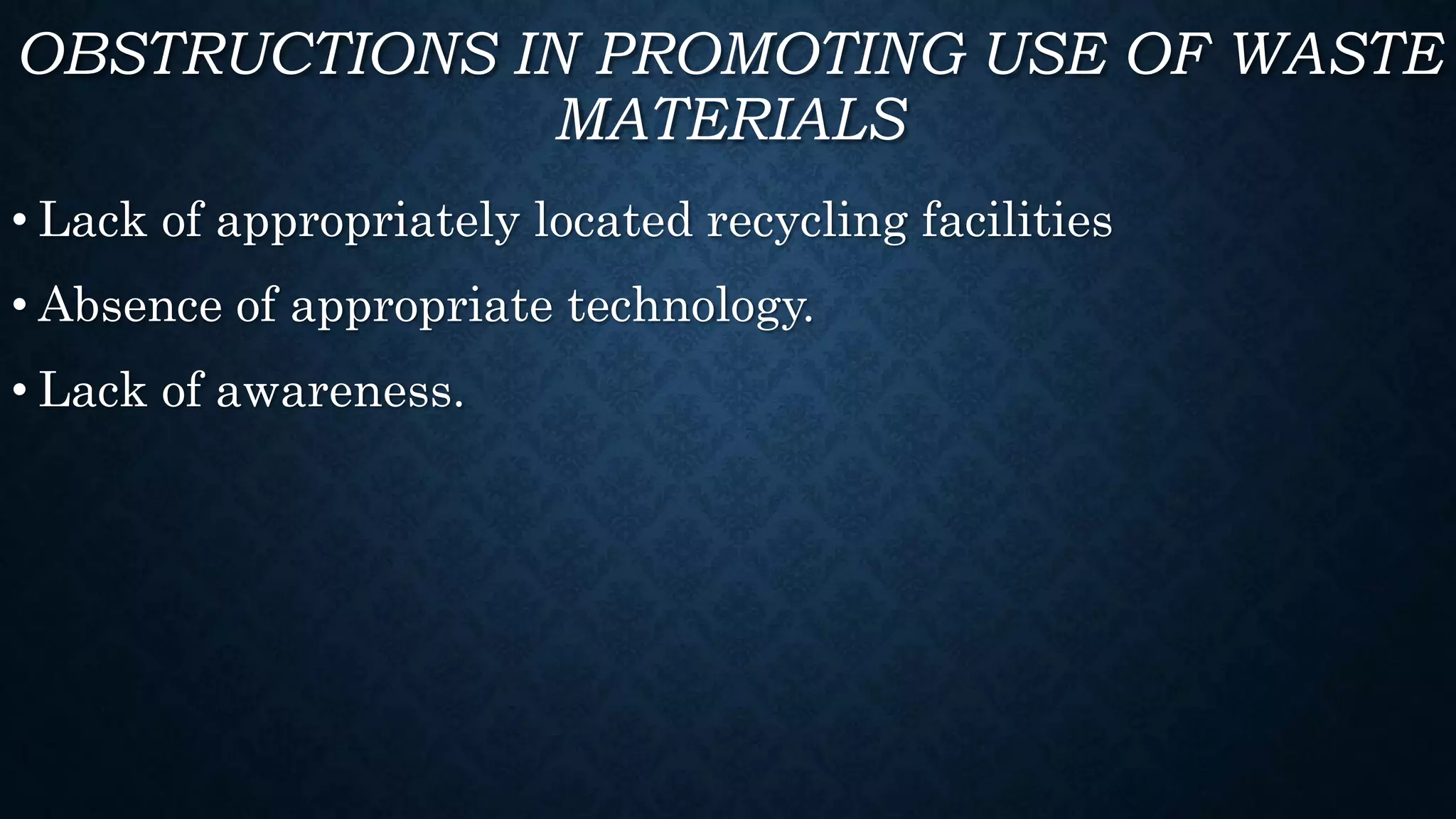 Utilization of waste material in civil construction | PPTX