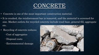 Utilization of waste material in civil construction | PPTX