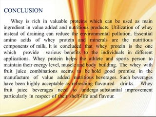 Utilization of whey | PPTX