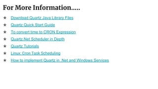 Quartz to Implement Scheduling Service | PDF