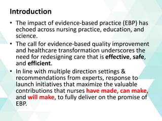 Utilizing ebp for quality improvement | PPT
