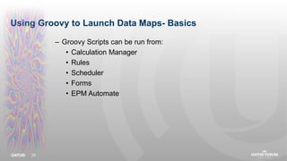 OATUG Forum - Utilizing Groovy and Data Maps for Instantaneous Analysis between ASO and BSO ...