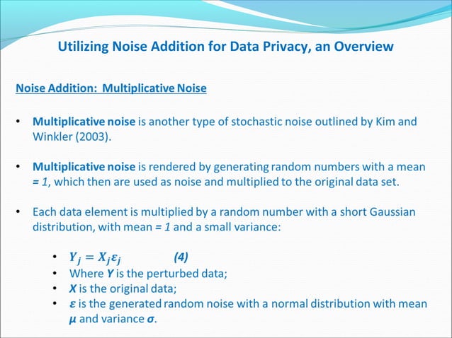 Utilizing Noise Addition For Data Privacy, an Overview | PDF