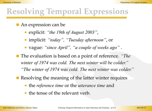 Utilizing temporal information in topic detection and tracking | PDF ...
