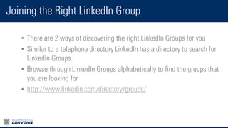 Utilizing The Power of LinkedIn Groups | PPT