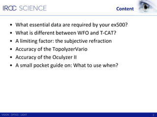 Utilizing topolyzer vario & oculyzer ii for accurate refractive | PPT