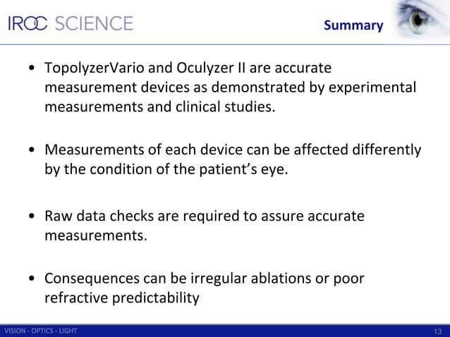 Utilizing topolyzer vario & oculyzer ii for accurate refractive ...