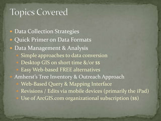 Utilizing Tree Inventories | PPT