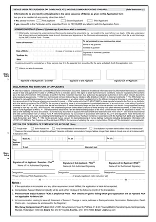 UTI - Equity Savings Fund Editable New Application Form Form | PDF