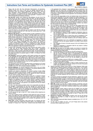 UTI - Systematic Investment Plan (SIP) New Editable Application Form | PDF