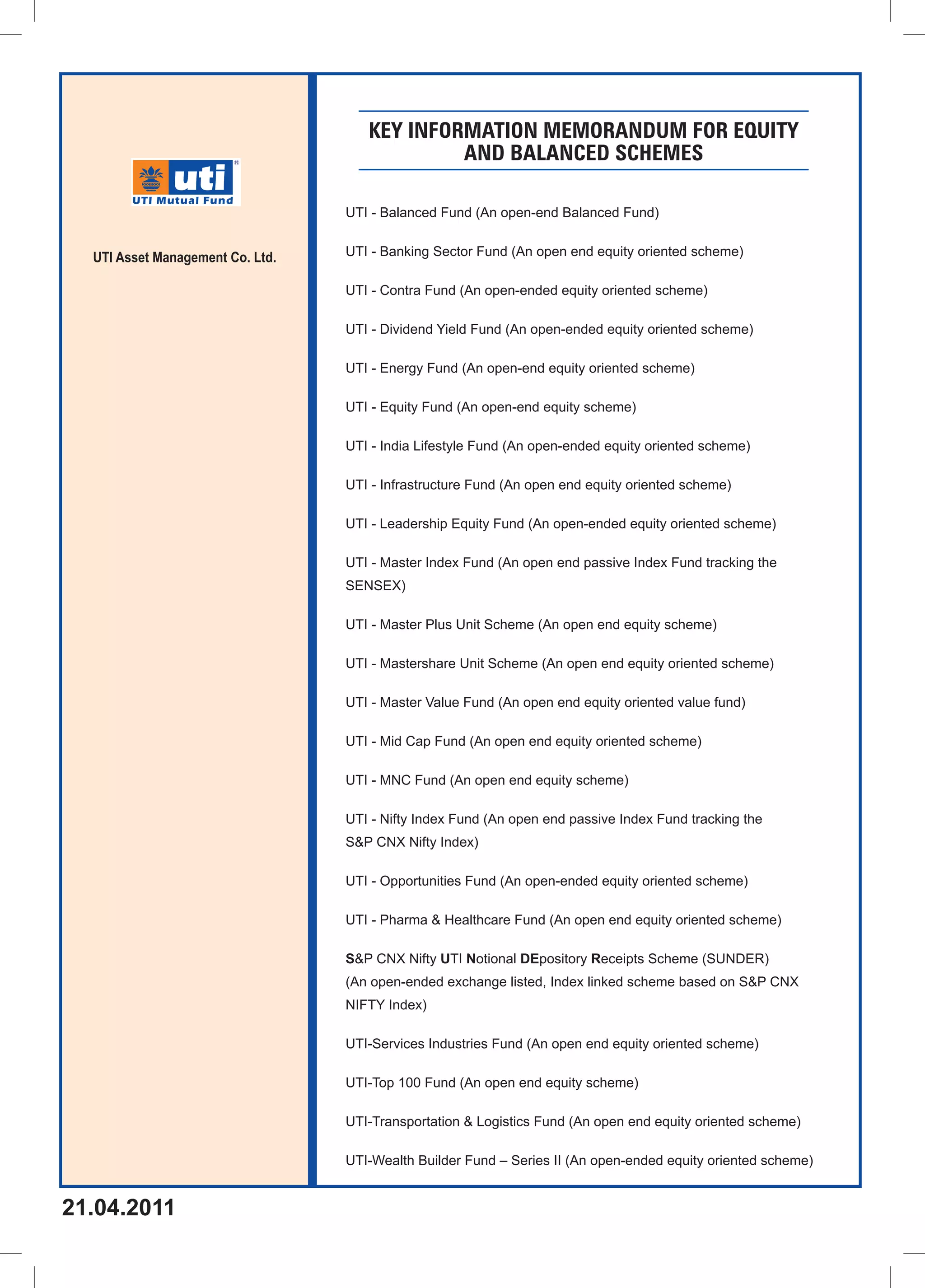 Uti mutual fund common application form equity with kim | PDF