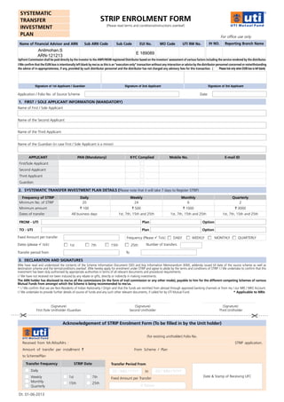 UTI-Systematic Transfer Investment Plan (STP) New Editable Application ...