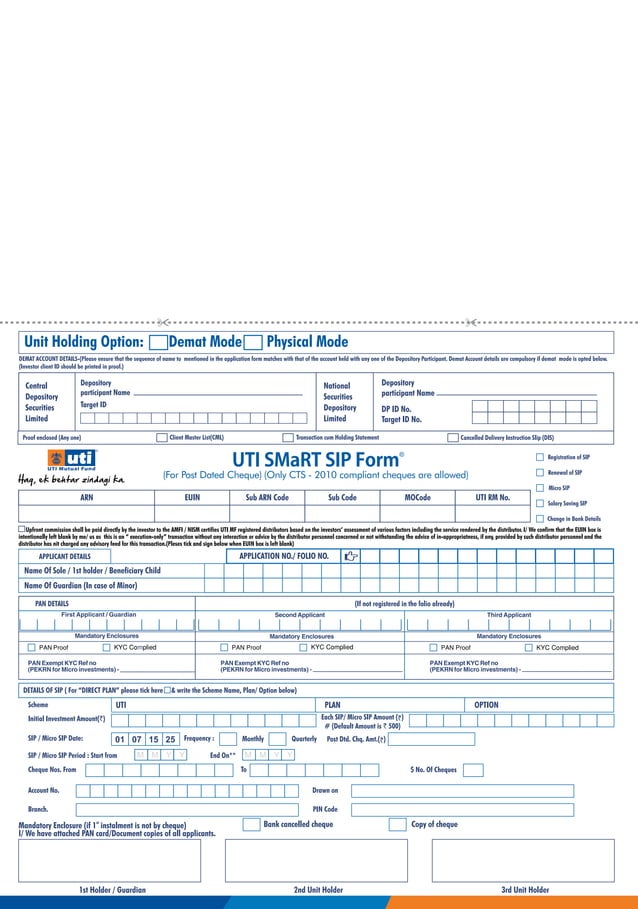 UTI - Unit Linked Insurance Plan (UTI-ULIP) New Editable Aplication ...