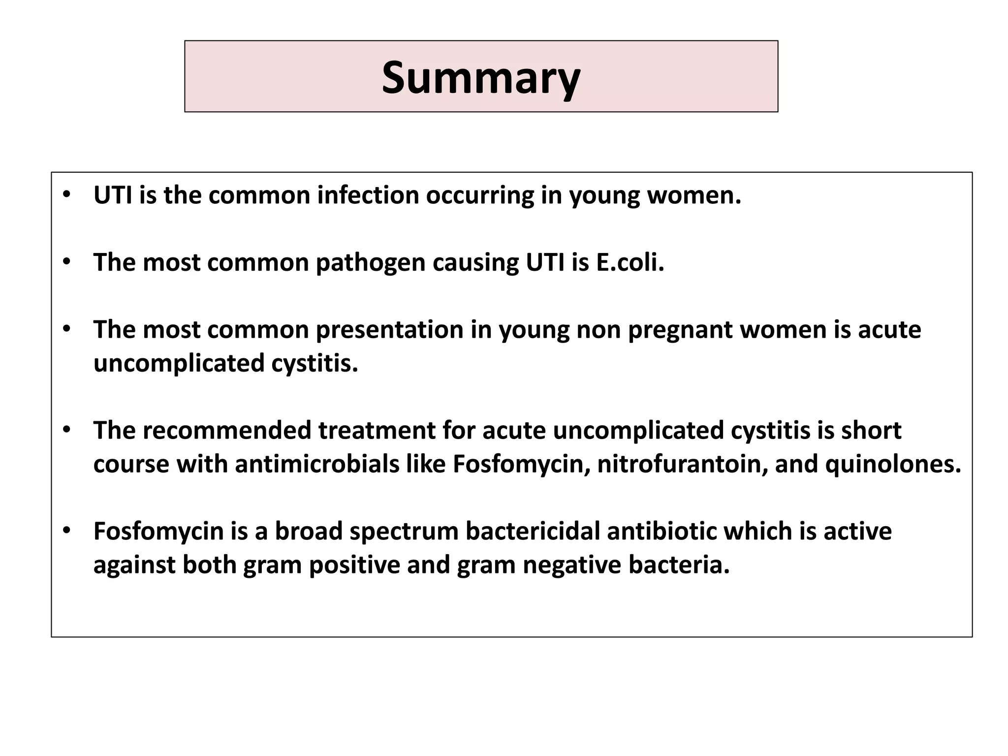 FOSFOMYCINE The First Line Antimicrobial in Urinary Tract Infection ...