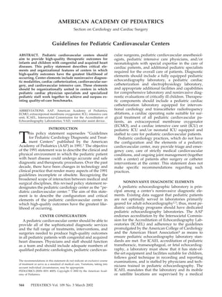Guidelines para os Centros Pediátricos Cardiovasculares | PDF | Heart and Cardiovascular ...