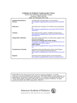 Guidelines para os Centros Pediátricos Cardiovasculares | PDF | Heart and Cardiovascular ...