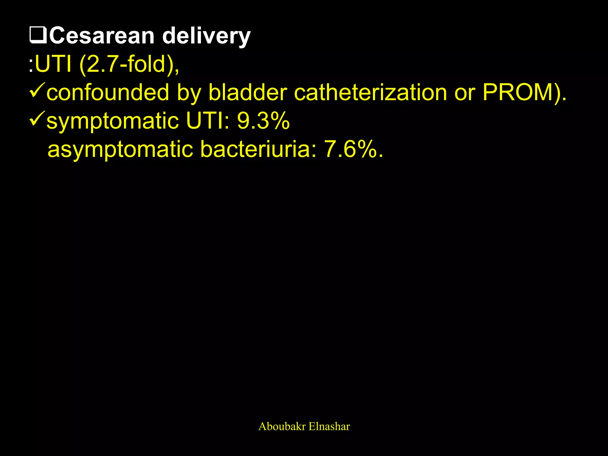 Urinary tract infections during pregnancy | PPTX