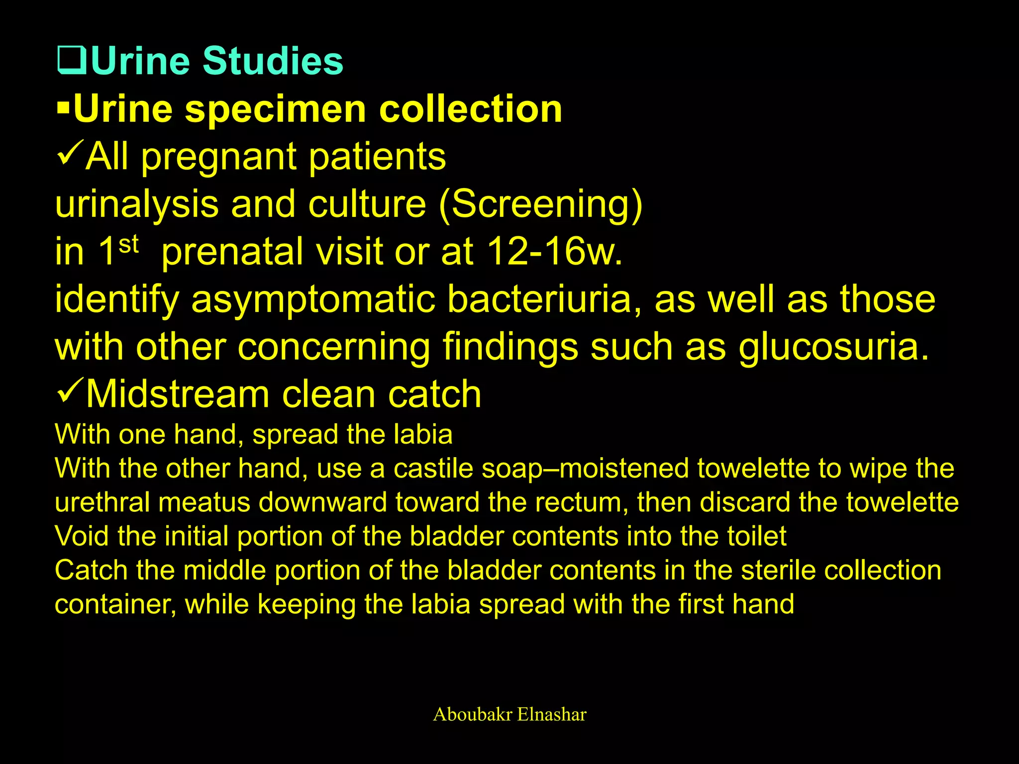 Urinary tract infections during pregnancy | PPTX