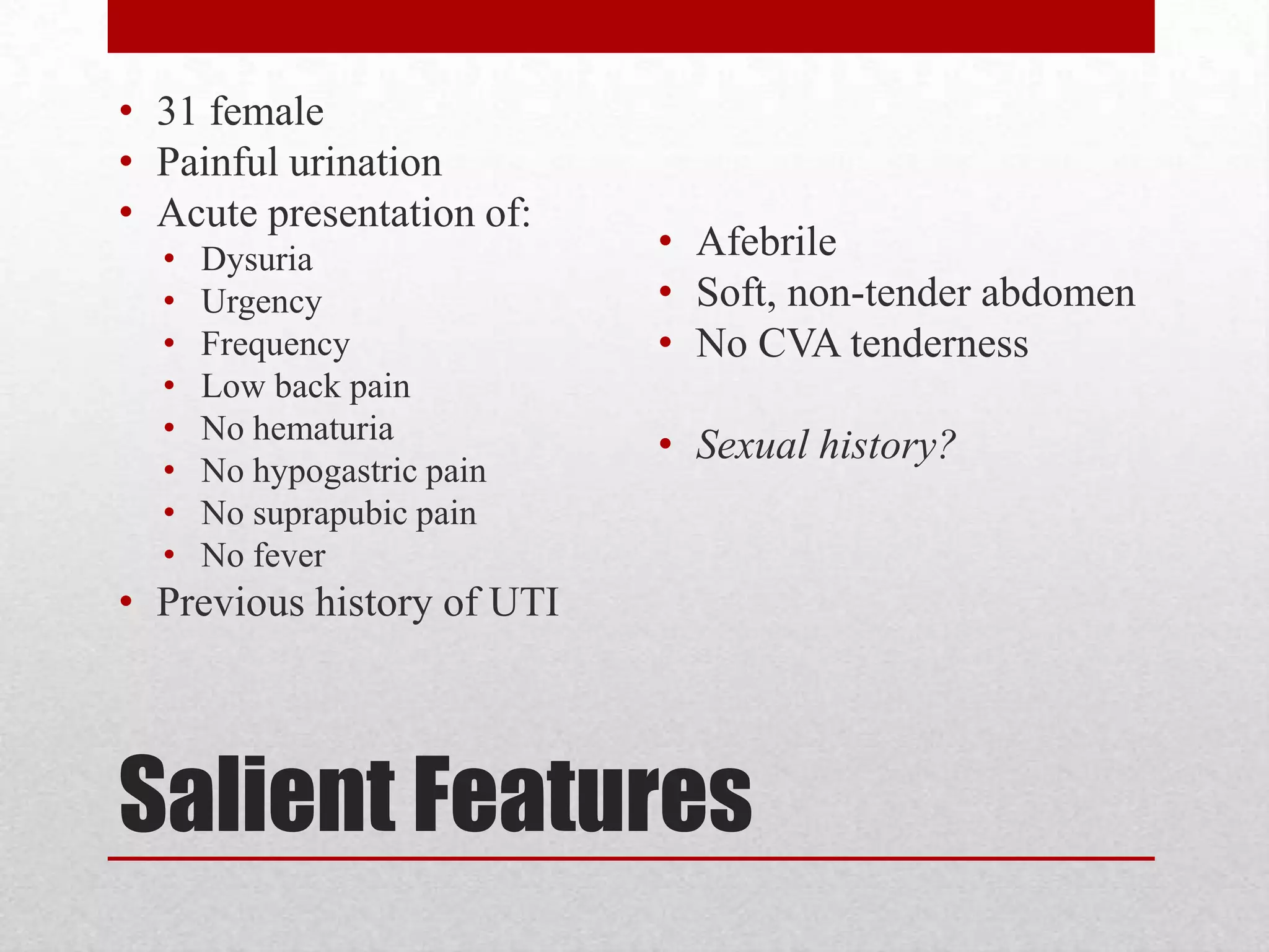 UTI Case Presentation | PPTX