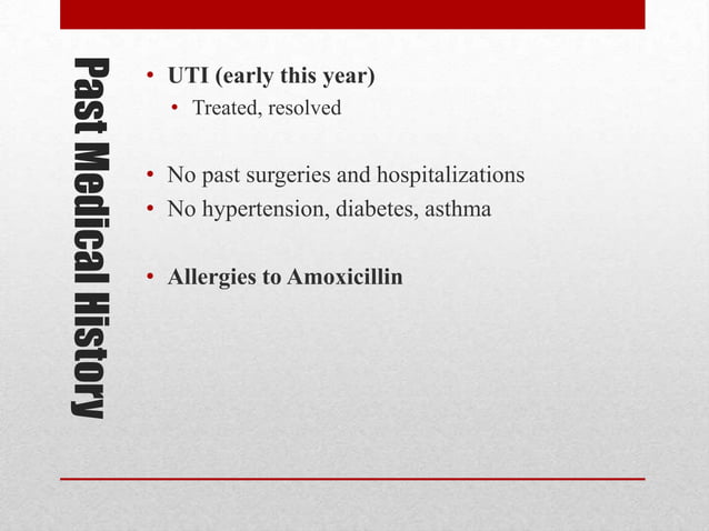 UTI Case Presentation | PPTX | Sexual Conditions | Sexual Health