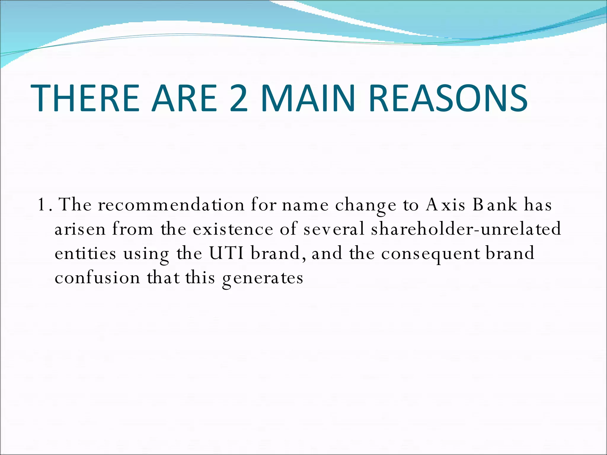 Uti To Axis Bank | PPT