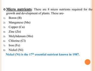 Essential nutrients-functions and deficiency symptoms, manures ...