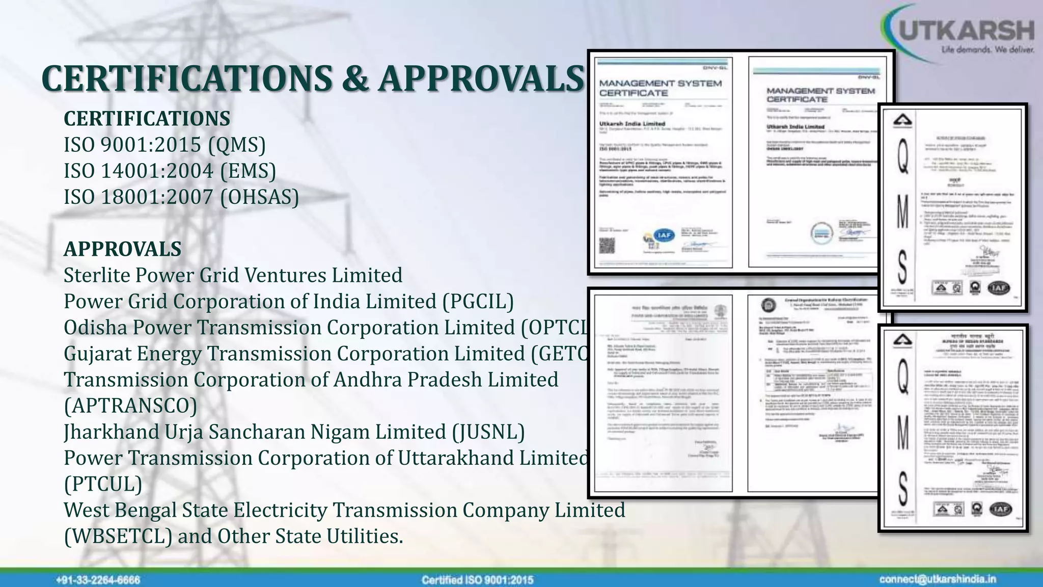 Utkarsh India Limited is the leading transmission line towers ...