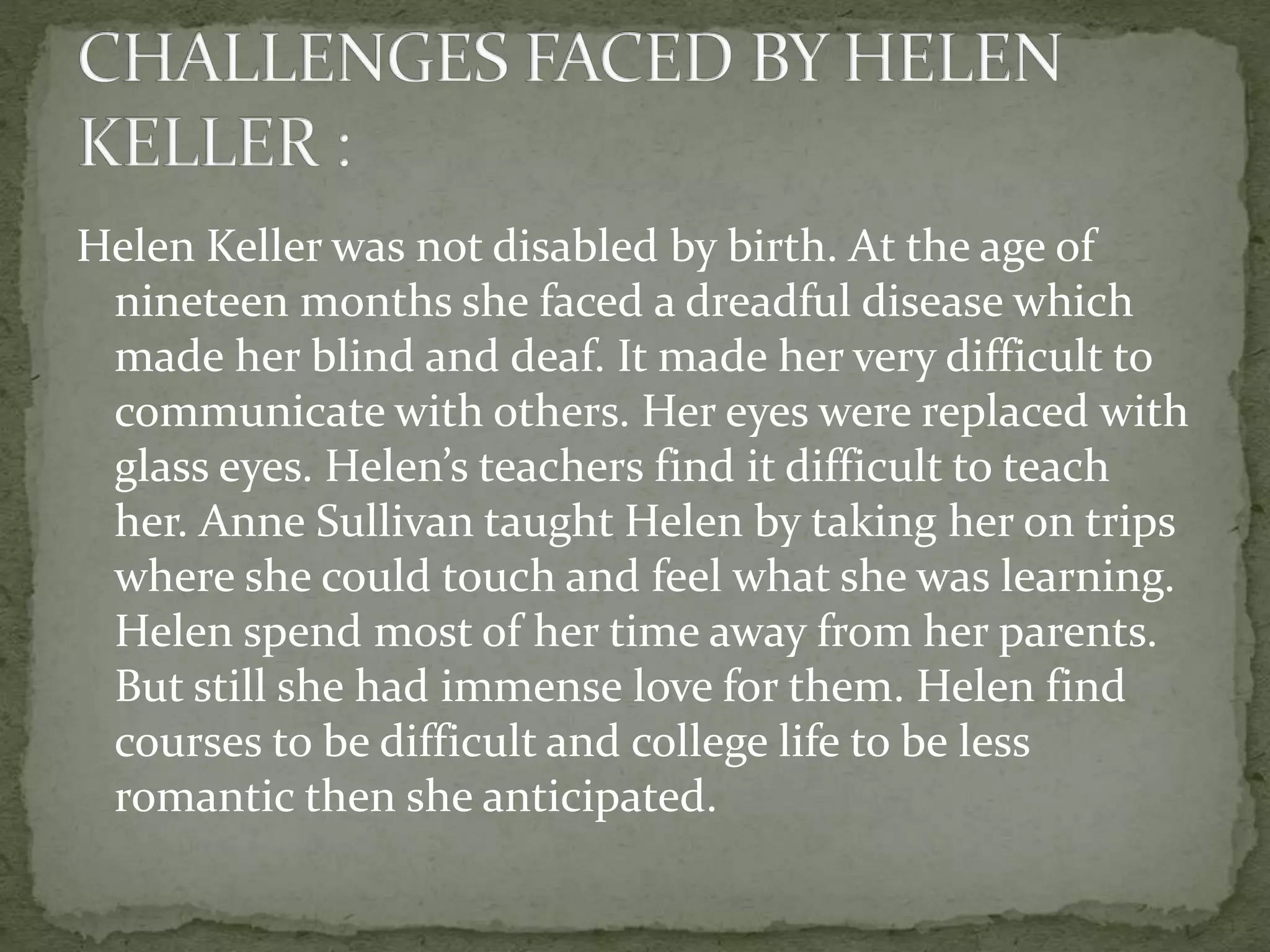 THE STORY OF MY LIFE -HELEN KELLER | PPTX