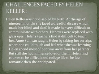 THE STORY OF MY LIFE -HELEN KELLER | PPTX