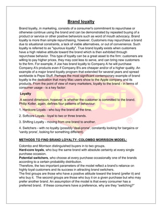 Brand Loyalty and Consumer Buying Behaviour towards maggi | PDF