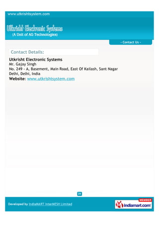Utkrisht Electronic Systems, Delhi, Security Systems | PDF