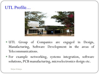 Internship Presentation B.Tech Communication Networks | PDF