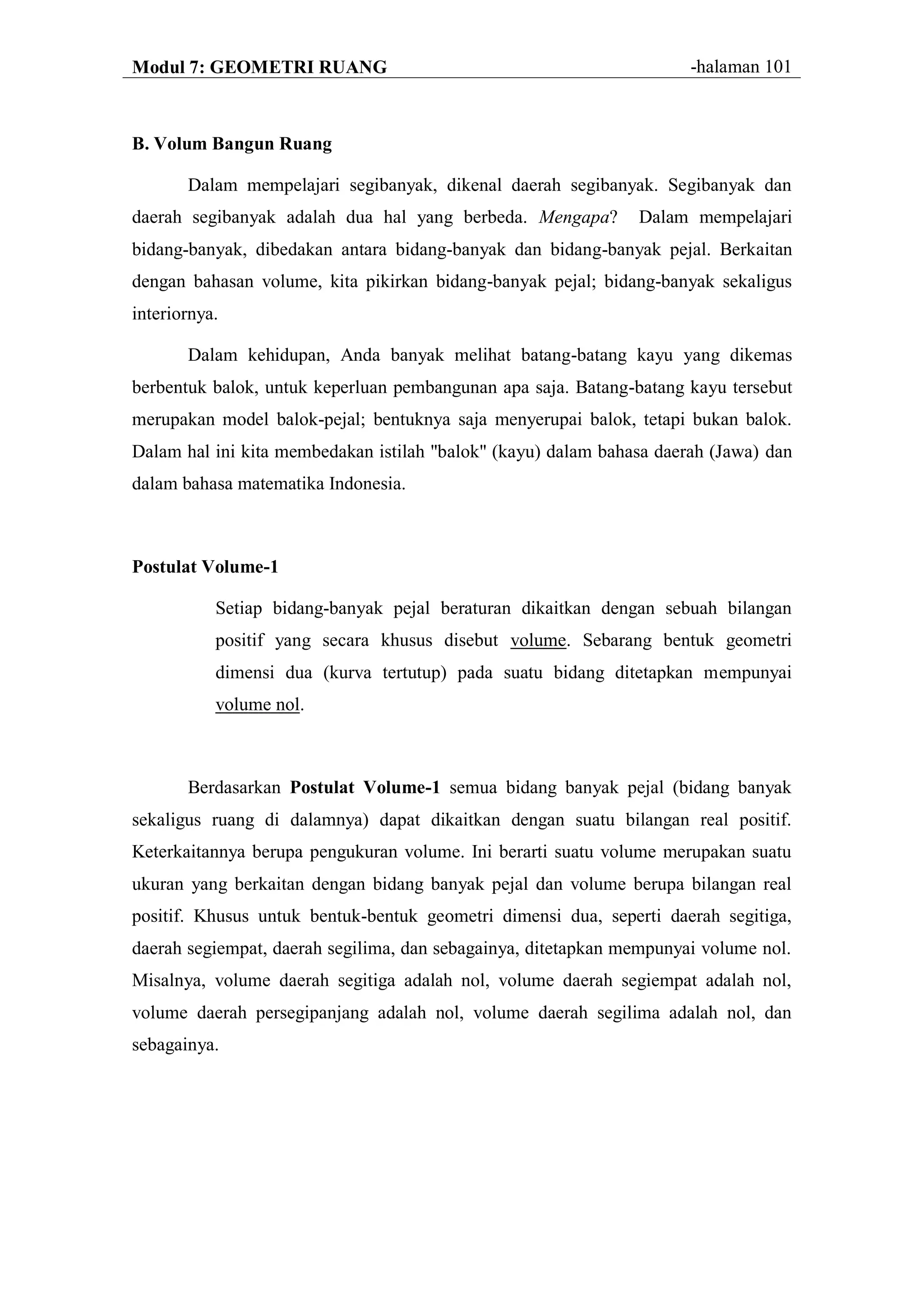 Modul Geometri Ruang | PDF