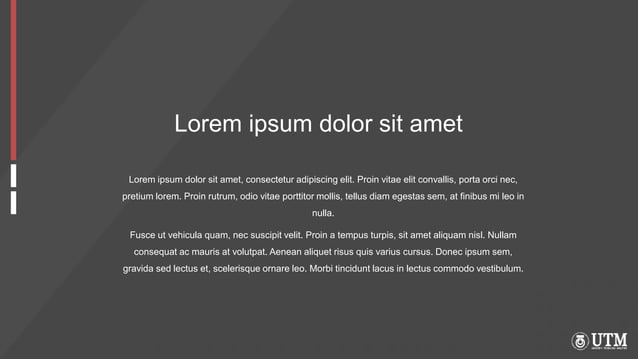 UTM PPT Professional Template latest.pptx | Auto Type | Automotive