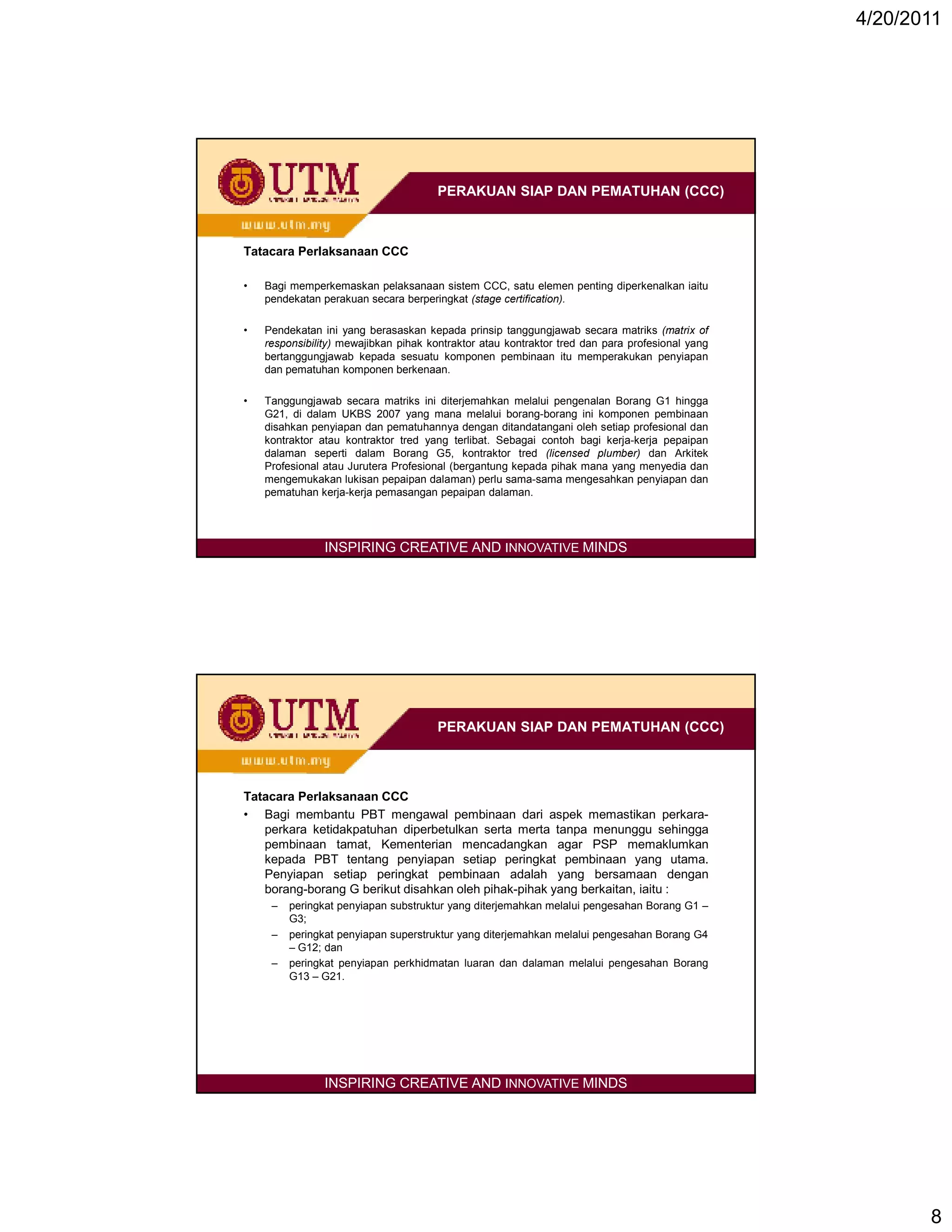Utm slide cfo & ccc [compatibility mode] | PDF