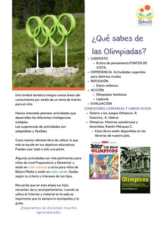Unidad didáctica sobre los juegos olimpicos. | PDF