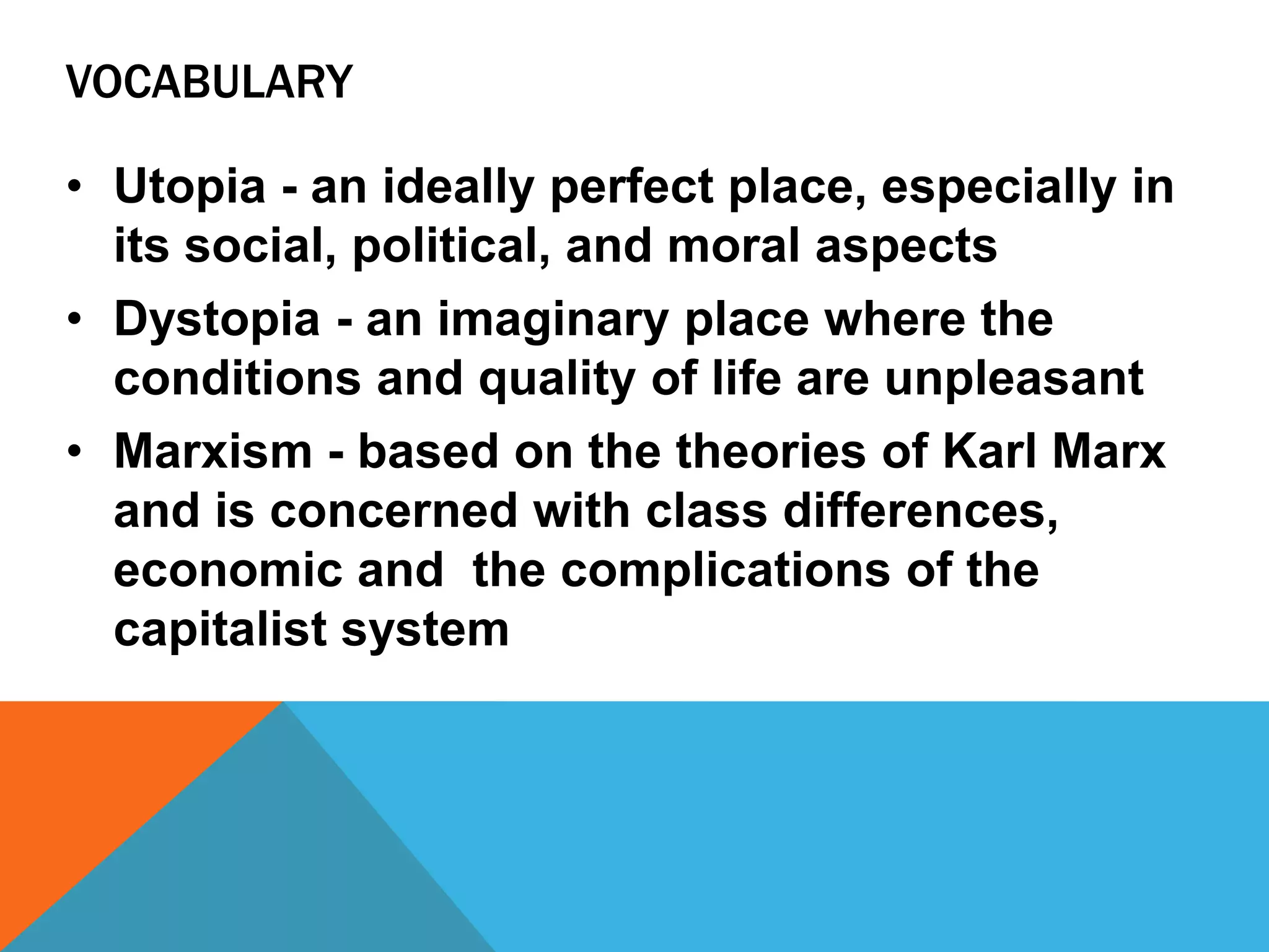 Utopia and marxist theory 1 | PPT