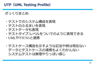 UTP（UML Testing Profile）概要紹介 | PDF | Programming Languages | Computing