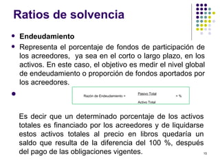 Sesión 7. Análisis de liquidez y análisis de solvencia. | PPT