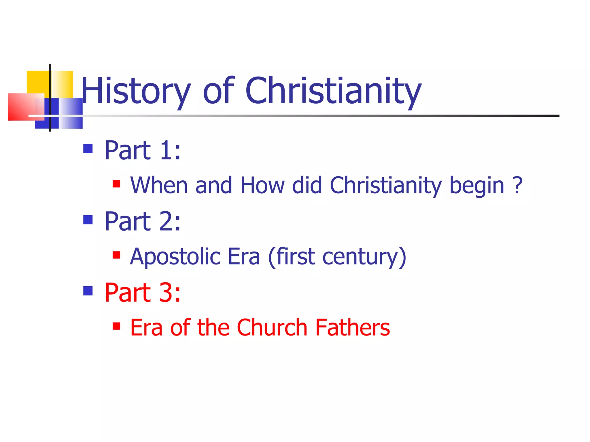 Utpl History Of Christianity | PPT