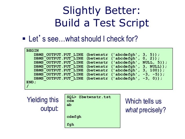 Utplsql Unit Testing For Oracle Pl Sql